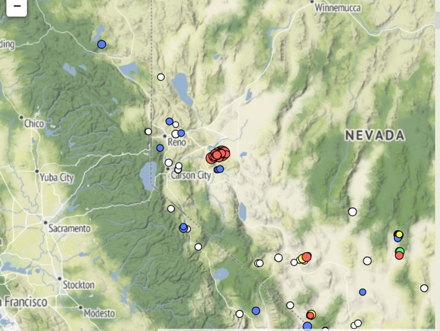 5.5 Magnitude Earthquake Shakes Fallon, Silver Springs, and Surrounding ...