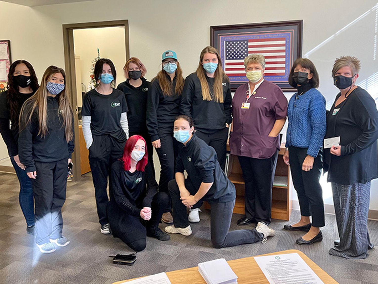 CCHS EMT Class Receives Donation for Uniforms