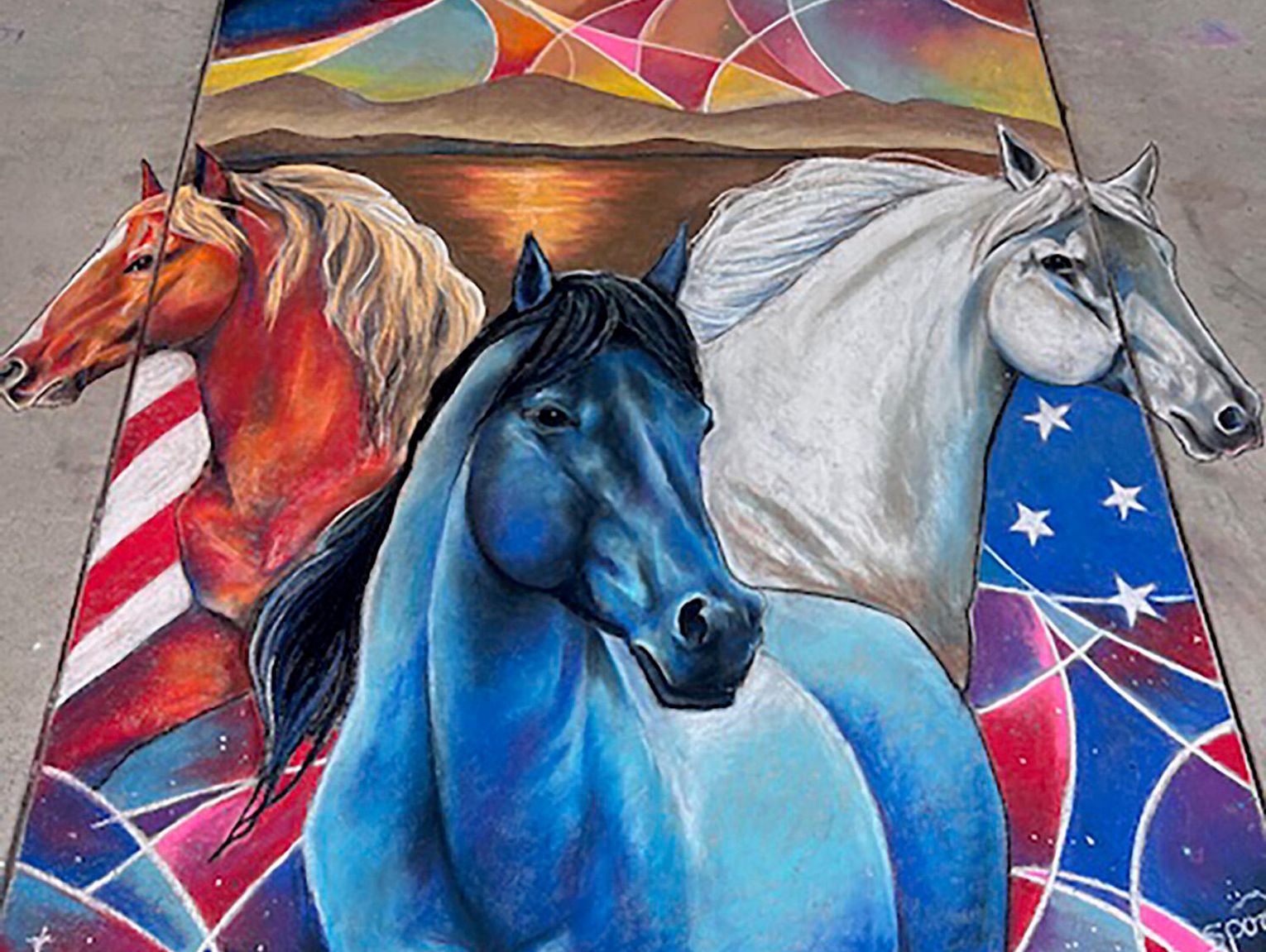 Fallon’s First Chalk Festival Draws Artists, Crowds to Downtown