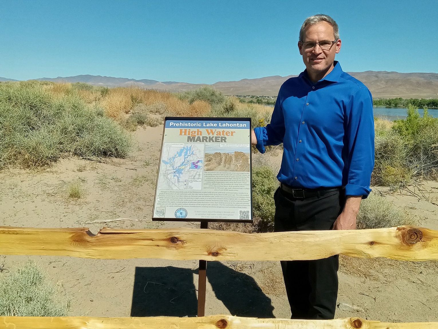 Lahontan State Recreation Area New High Water Mark Sign
