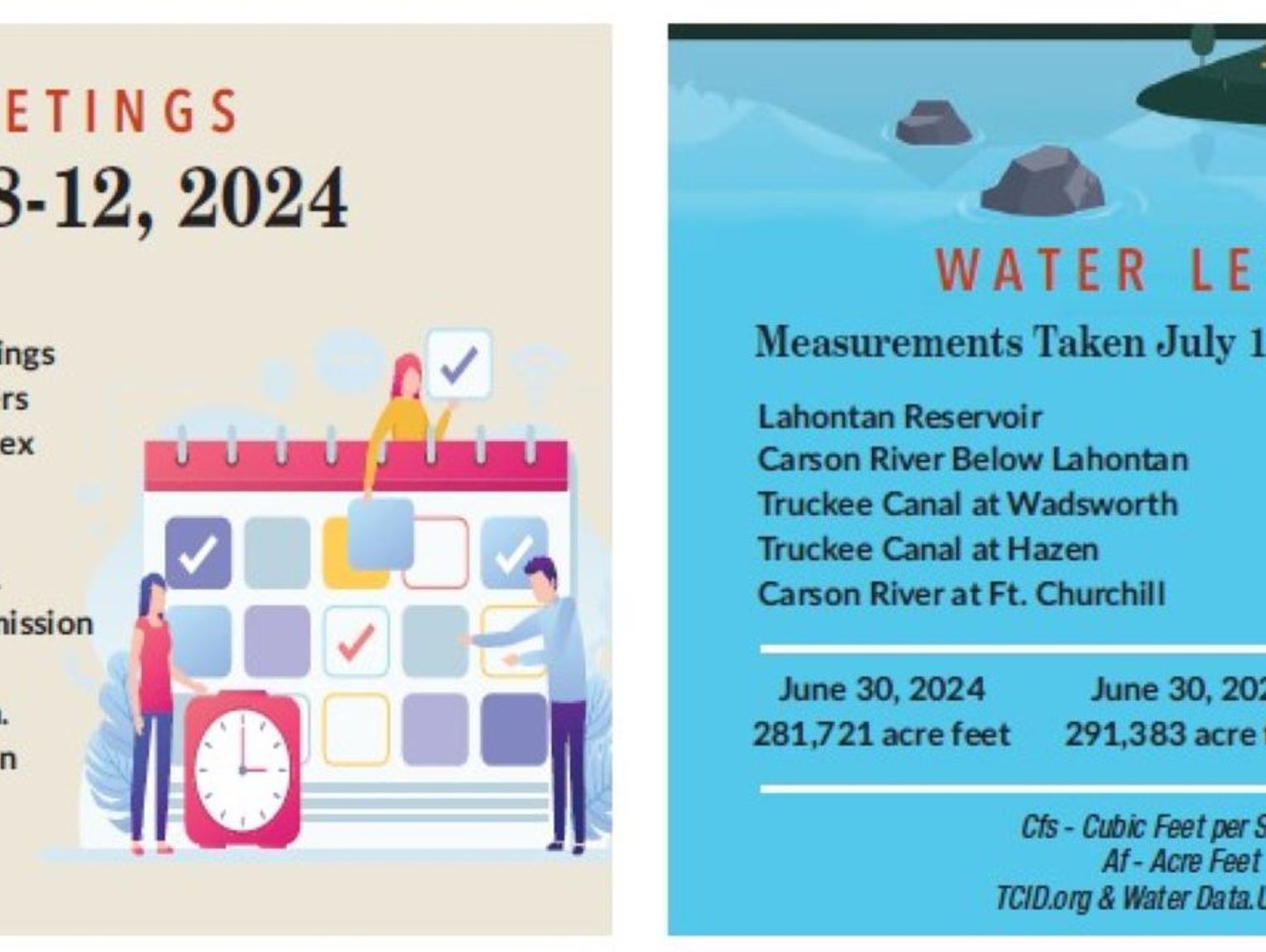 Upcoming Community Meetings and TCID Water Levels