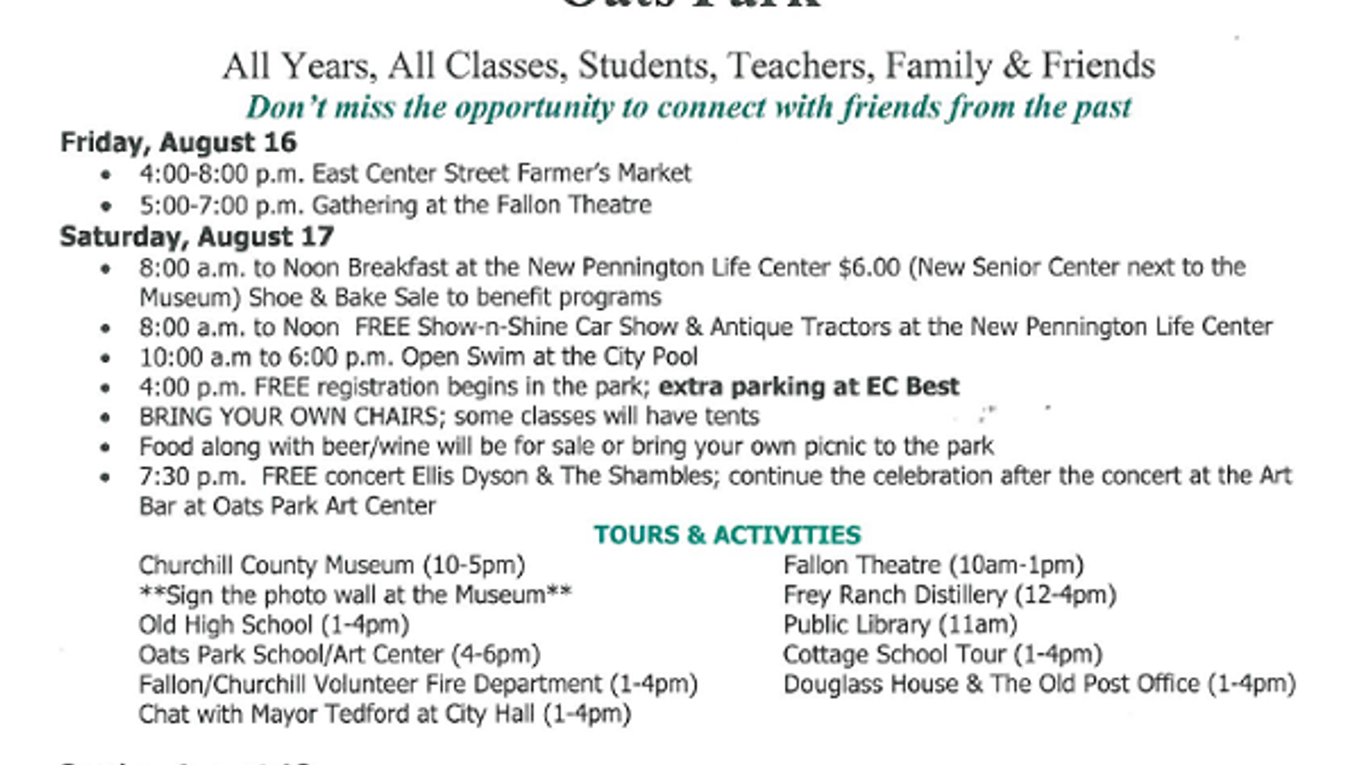 6th Annual Community Wide Reunion